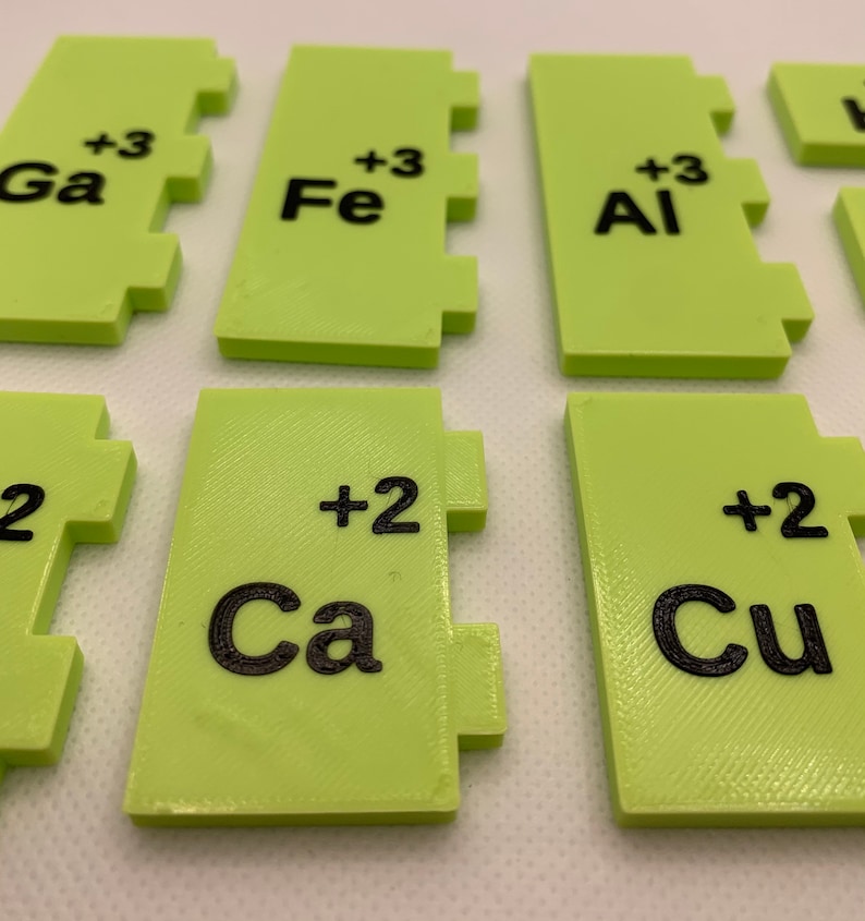 Ionic Bonding Learning Tiles | 3D Printed Learning Tools | Chemistry ...