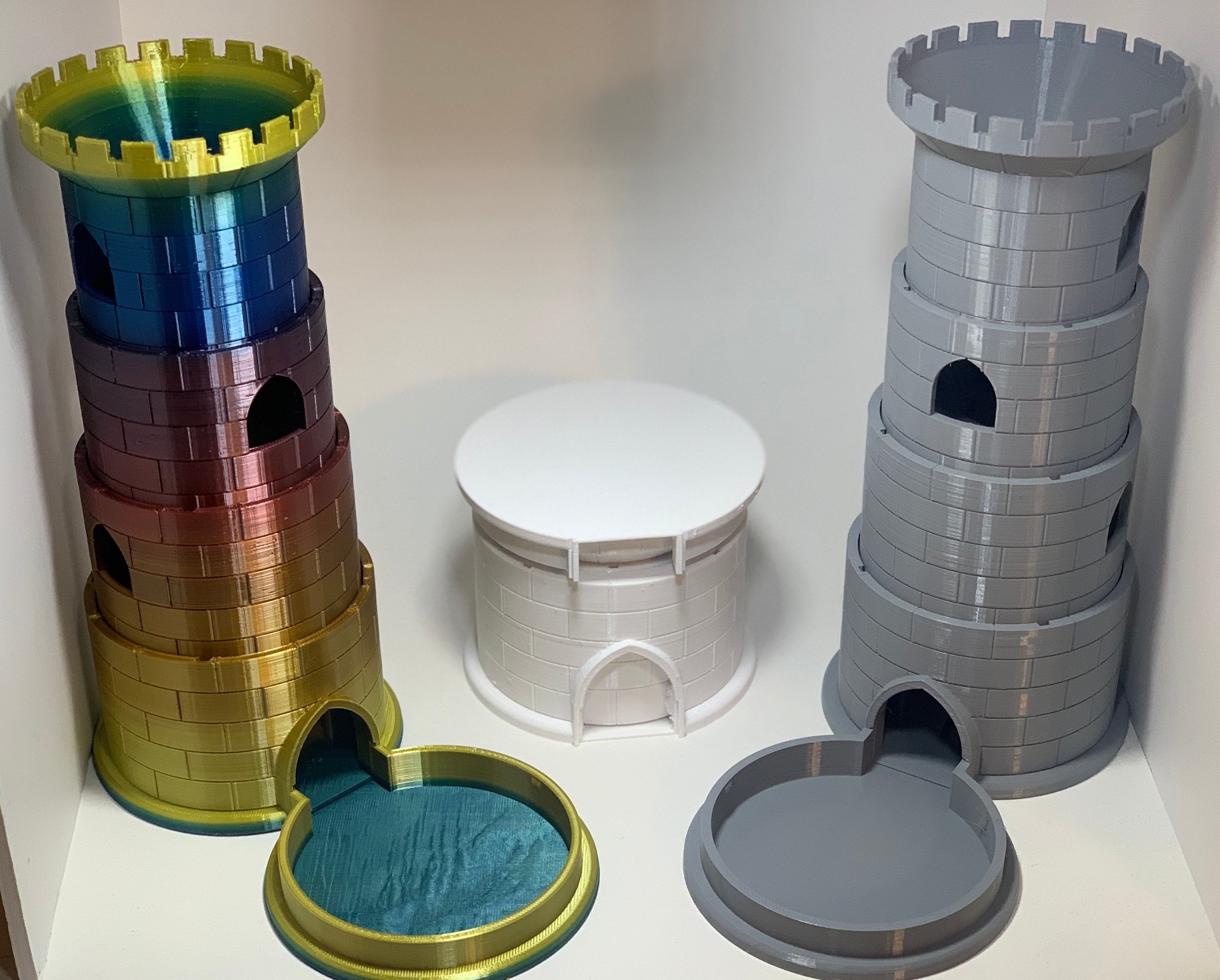 Collapsible 3D Printed Castle Dice Tower and Dice Storage - Etsy
