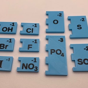 Ionic Bonding Learning Tiles | 3D Printed Learning Tools | Chemistry ...