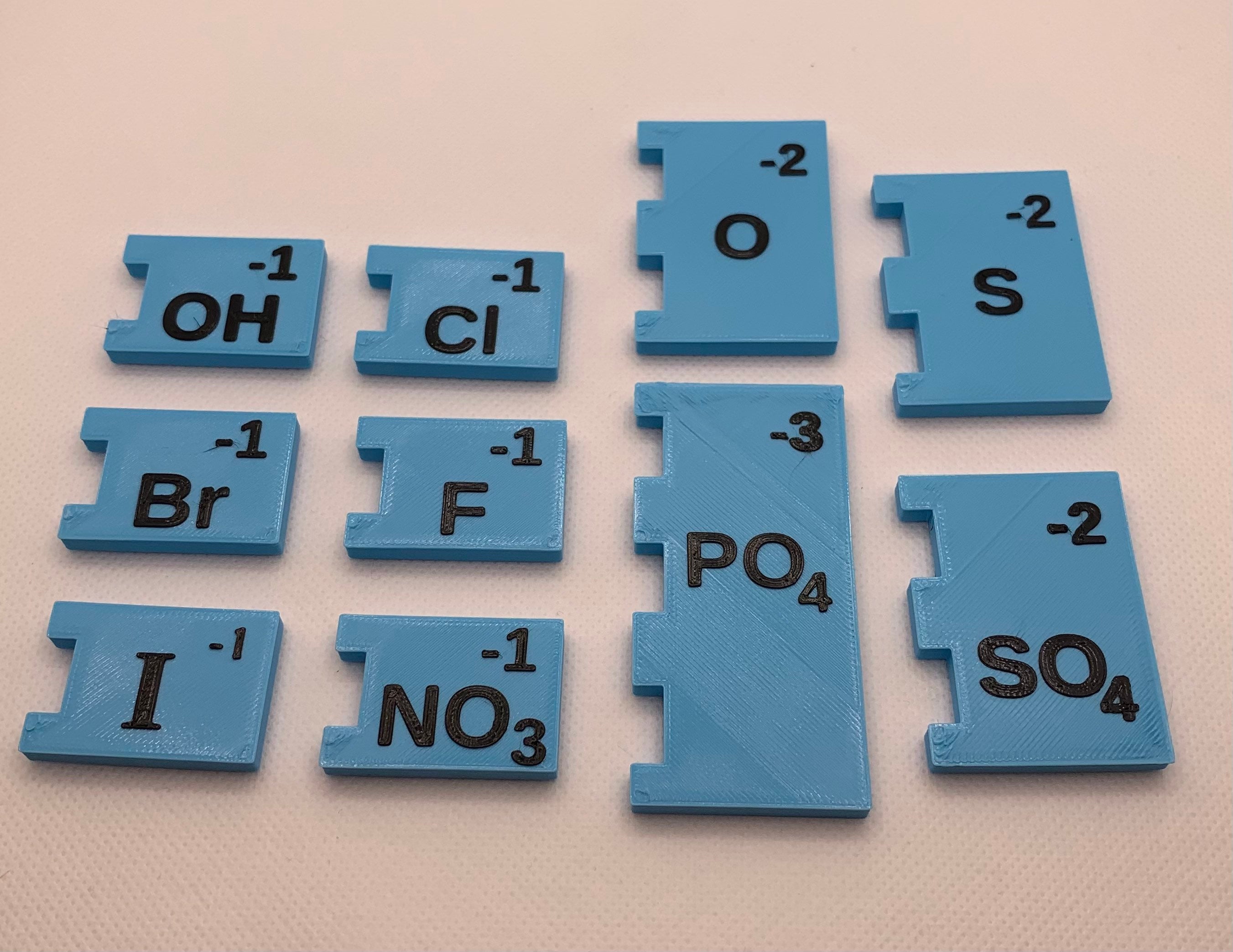 Ionic Bonding Learning Tiles | 3D Printed Learning Tools | Chemistry ...
