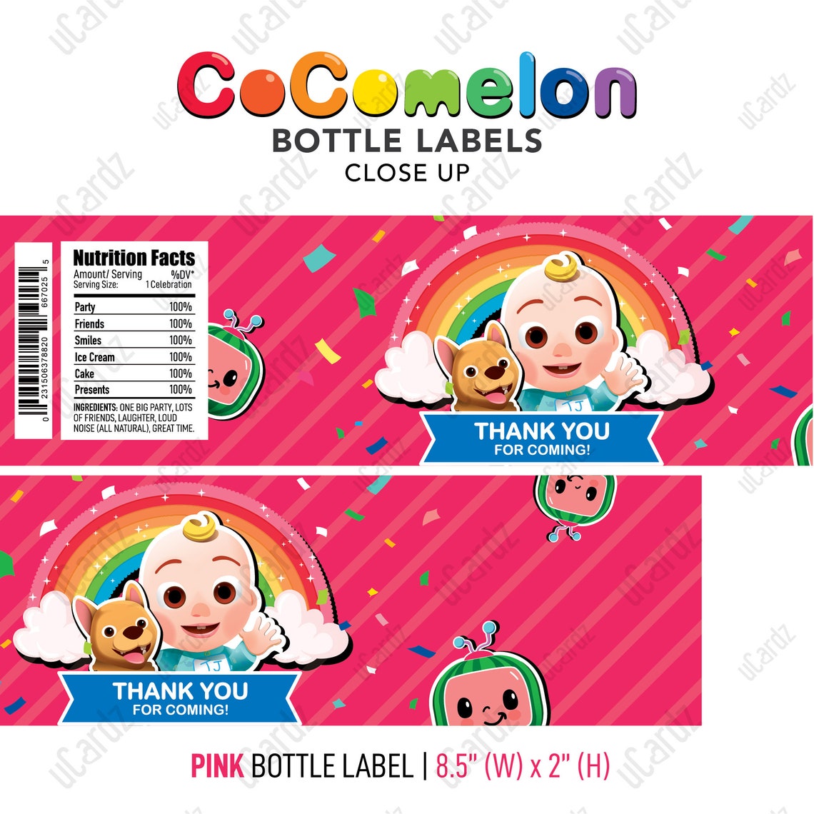 Printable CocoMelon Bottle Labels CocoMelon Party CocoMelon | Etsy