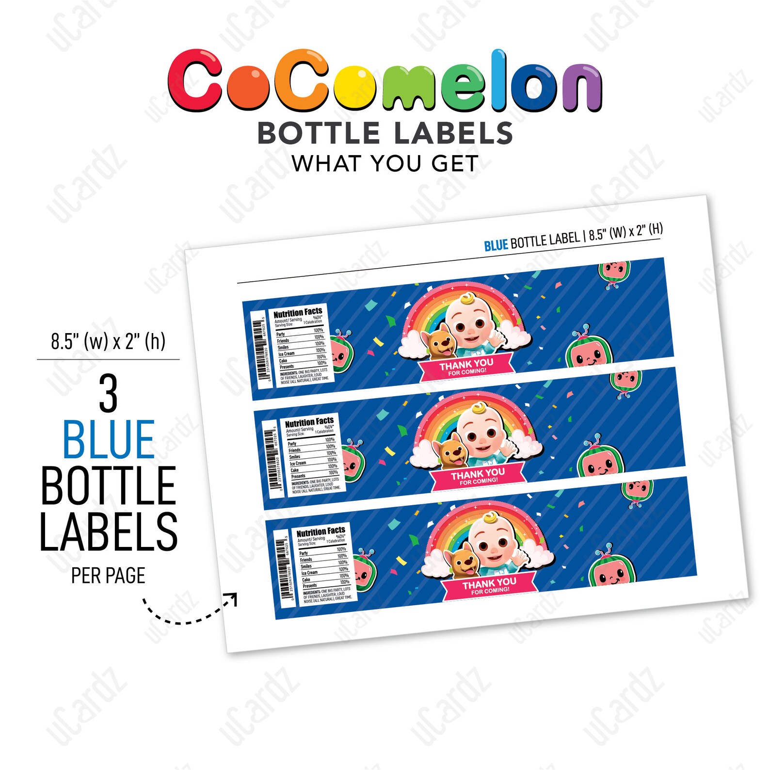 Printable CocoMelon Bottle Labels CocoMelon Party CocoMelon | Etsy