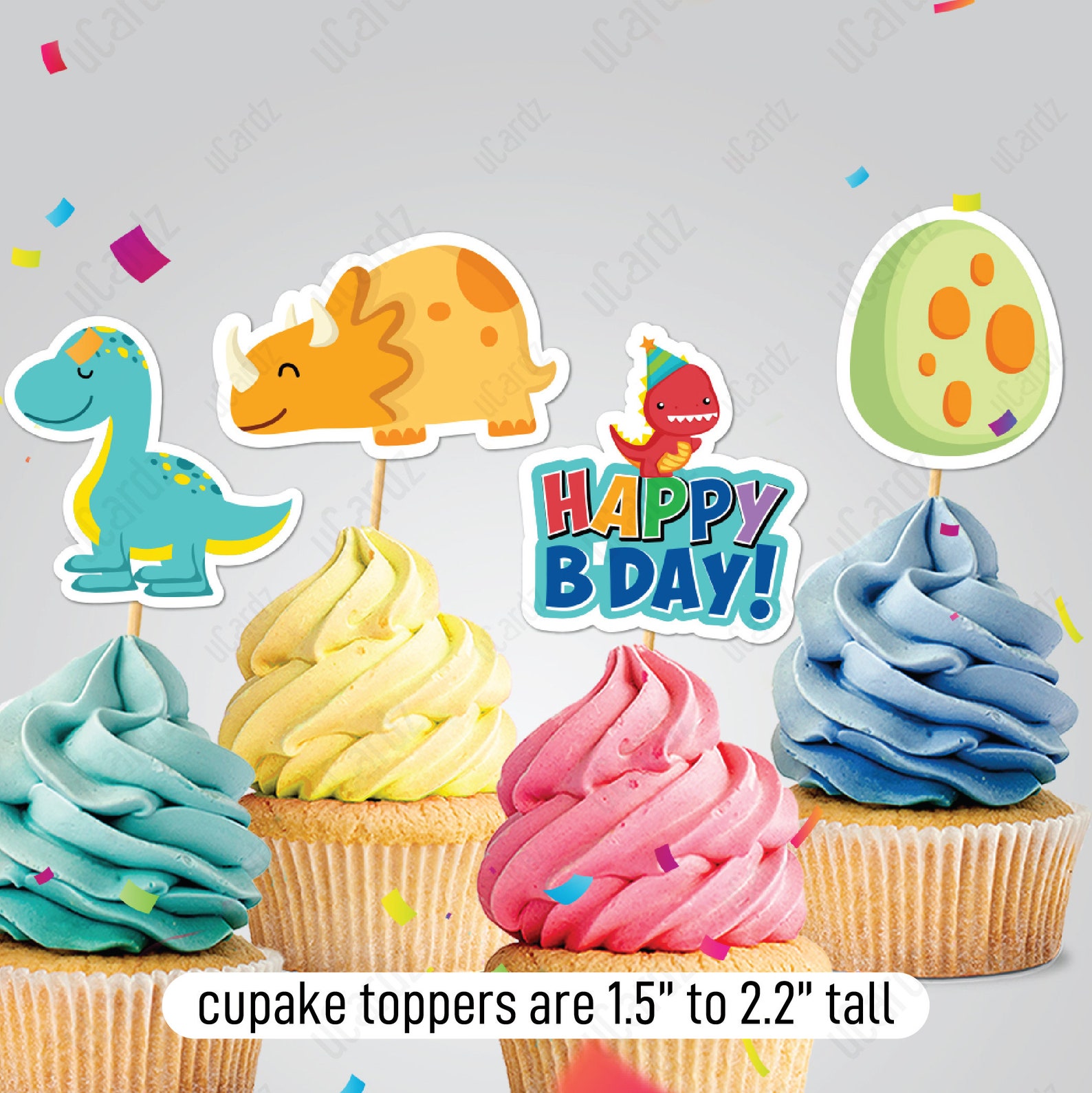 Gepersonaliseerde Dinosaurs Cake Topper en 12PCS Dinosaurs | Etsy