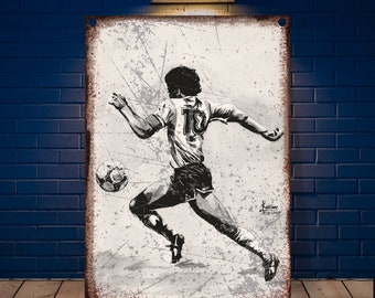 Maradona Metal Sign - Etsy