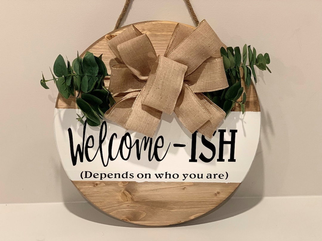 Welcome - ISH Door Sign - Etsy