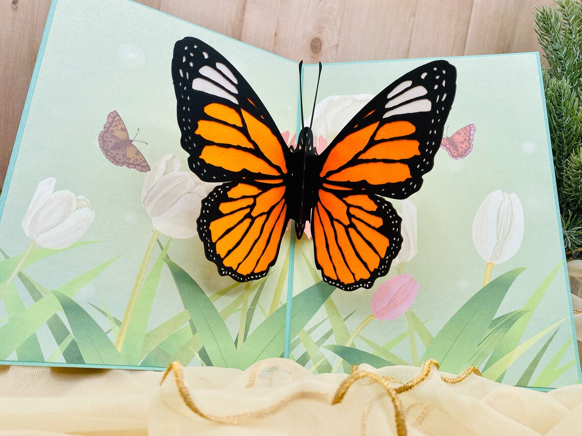 Flying Butterflies Butterfly Pop up Card 3D Card Card for - Etsy