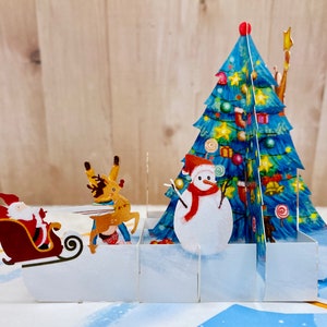 Christmas Fun, 3D Pop up Card, 3D Christmas Card, Watercolor Style ...