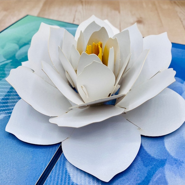 3d White Lotus Card - Etsy