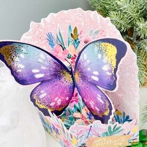 Butterfly, Flowers, Garden, Pop up Card, 3D Card, Anniversary Pop up ...
