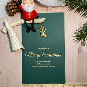 Metal Decoration Christmas Card, Merry Christmas Card, Holiday Card ...