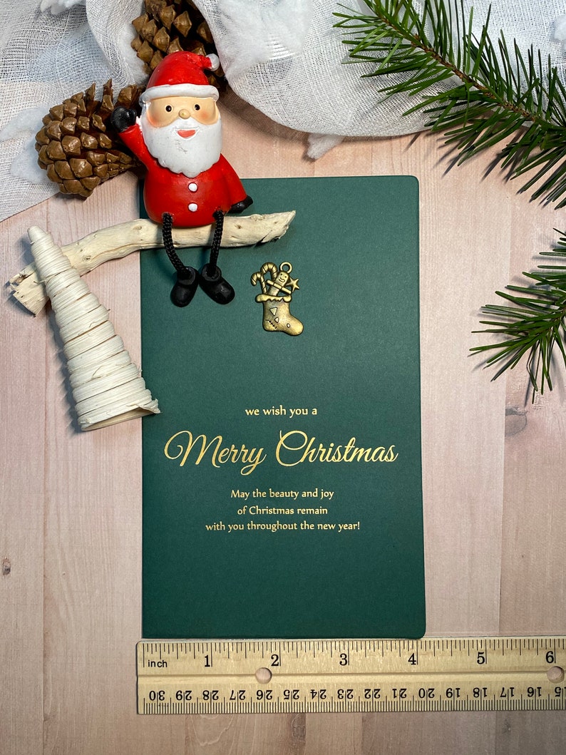 Metal Decoration Christmas Card, Merry Christmas Card, Holiday Card ...