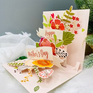 Bouquet for Mom, Flower Card, Pop up Card, 3D Card, Greeting Card ...