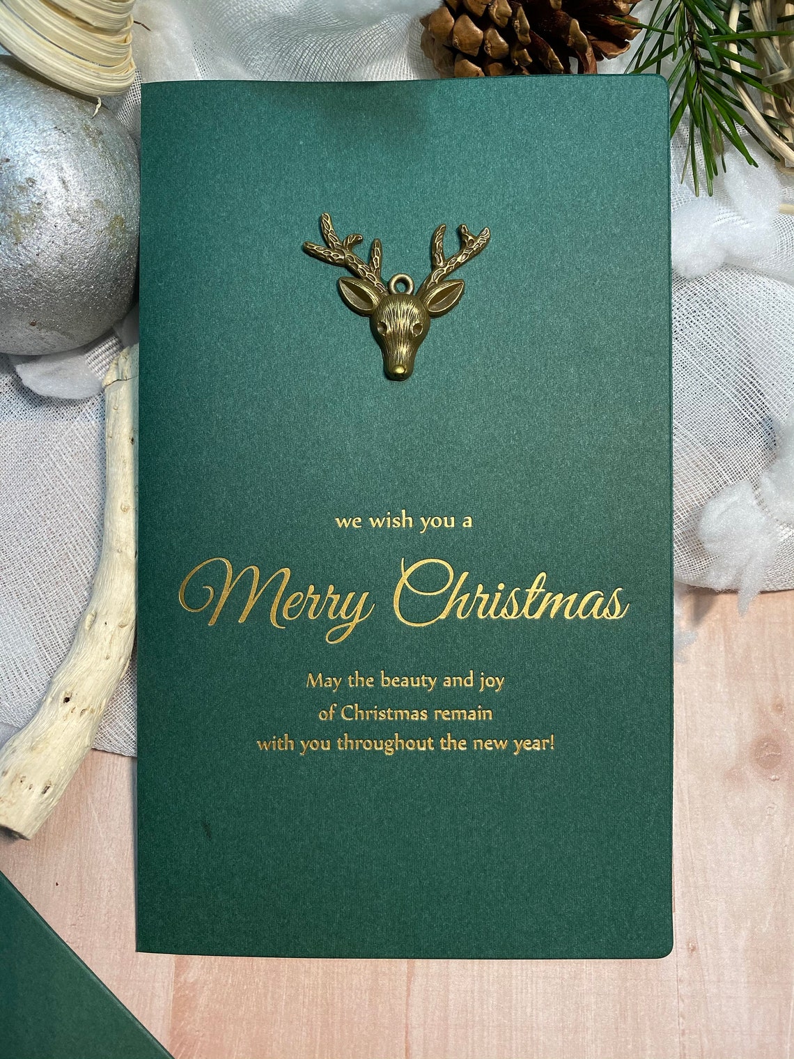 Metal Decoration Christmas Card, Merry Christmas Card, Holiday Card ...