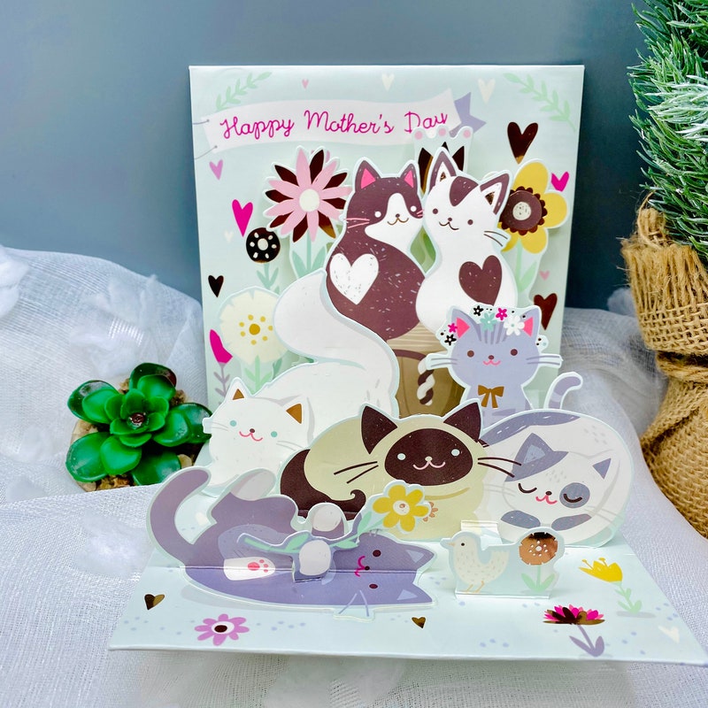 Cat Pop up Card - Etsy