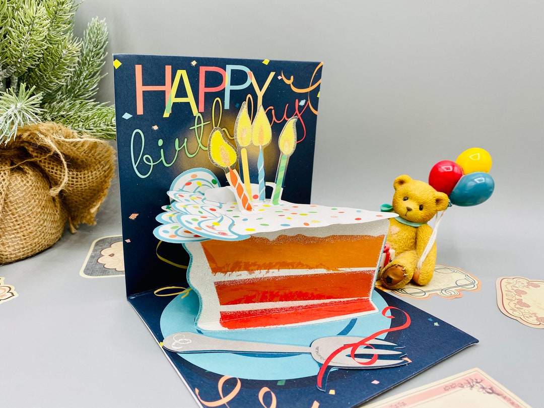 Birthday Cake, Pop up Birthday Card, 3D Birthday Card, Pop up Cards ...