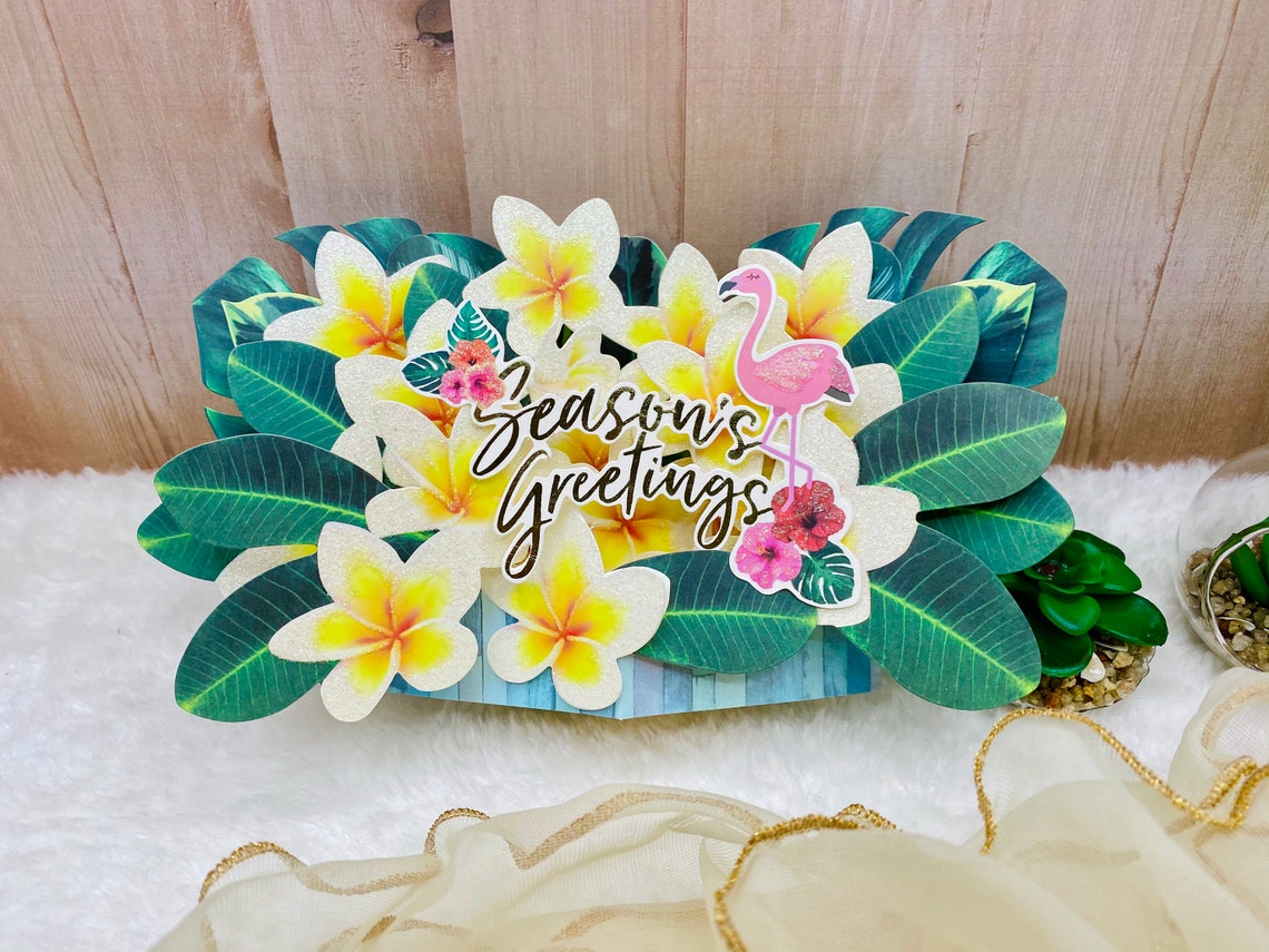 Pop up Bouquet Card Flower Card Pop Up Card 3D Card | Etsy