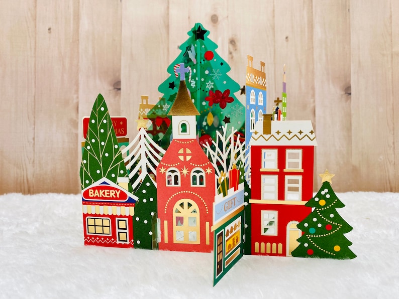 Amazing 3D Pop up Christmas Card Panoramic View Unique Xmas - Etsy