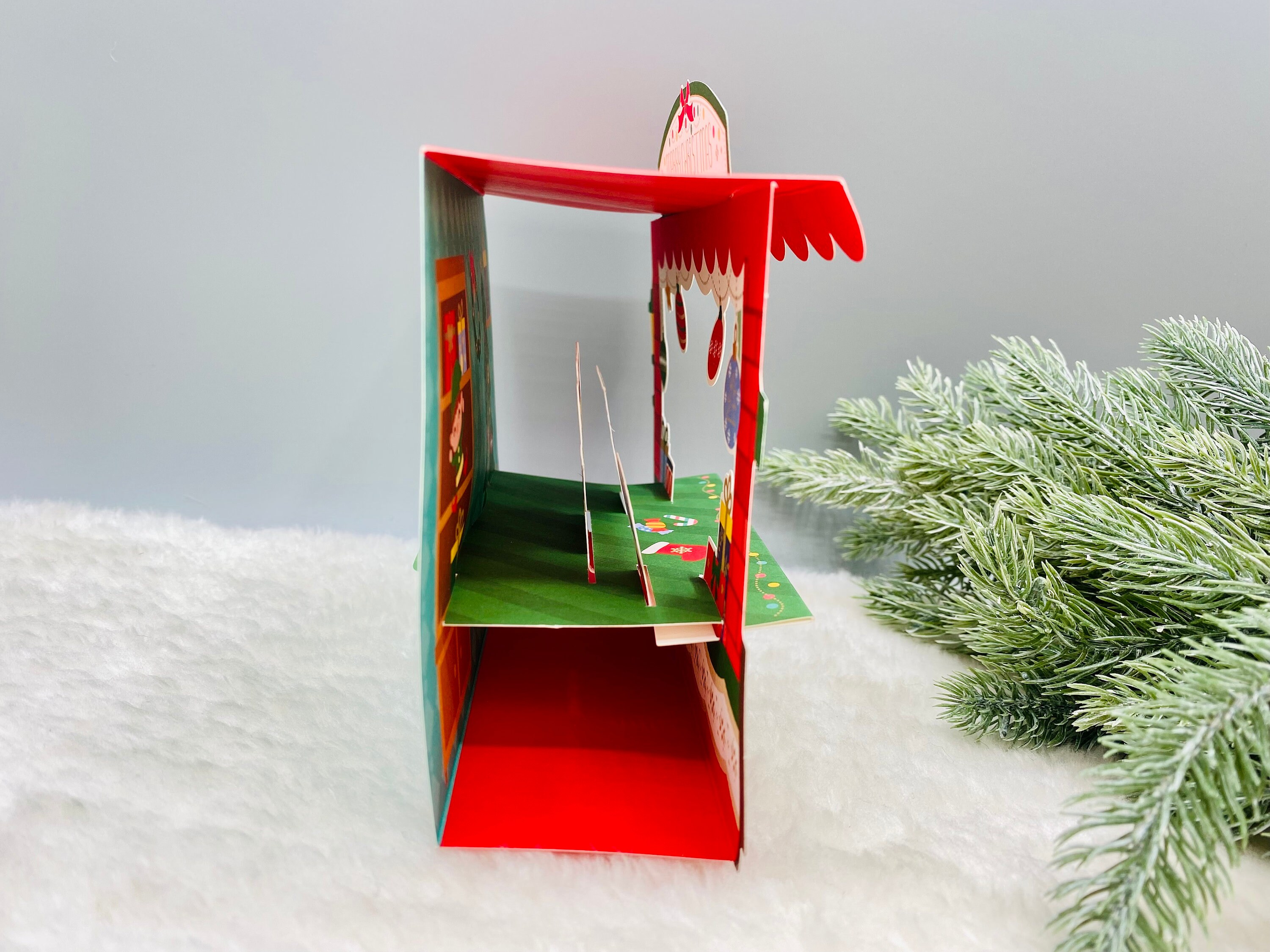 Christmas Toy Store 3D Christmas Pop up Card Gold Foil Card - Etsy