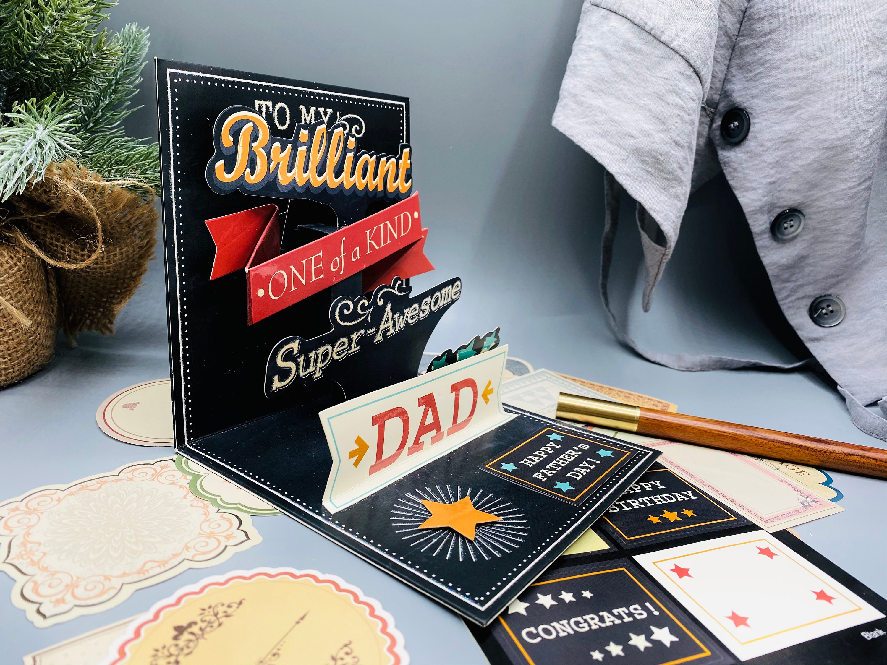 Customized Father Birthday pop up card Fathers Day Pop Up - Etsy.de