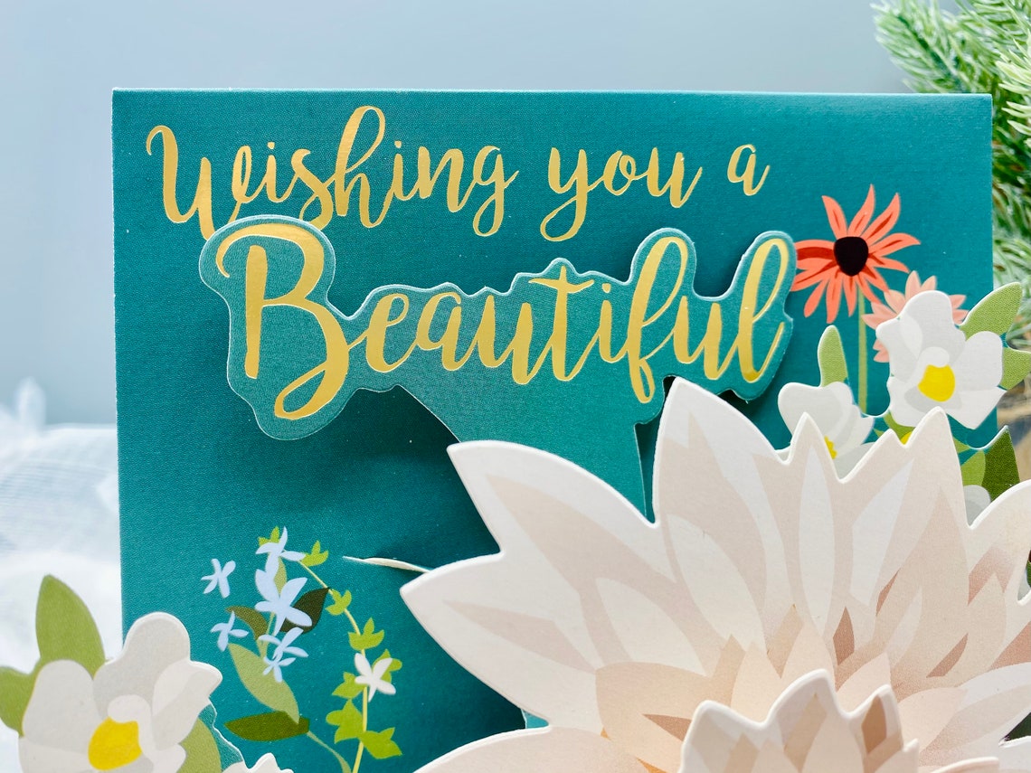 Flower Card, Pop up Card, 3D Card, Greeting Card, Mothers Day Card ...
