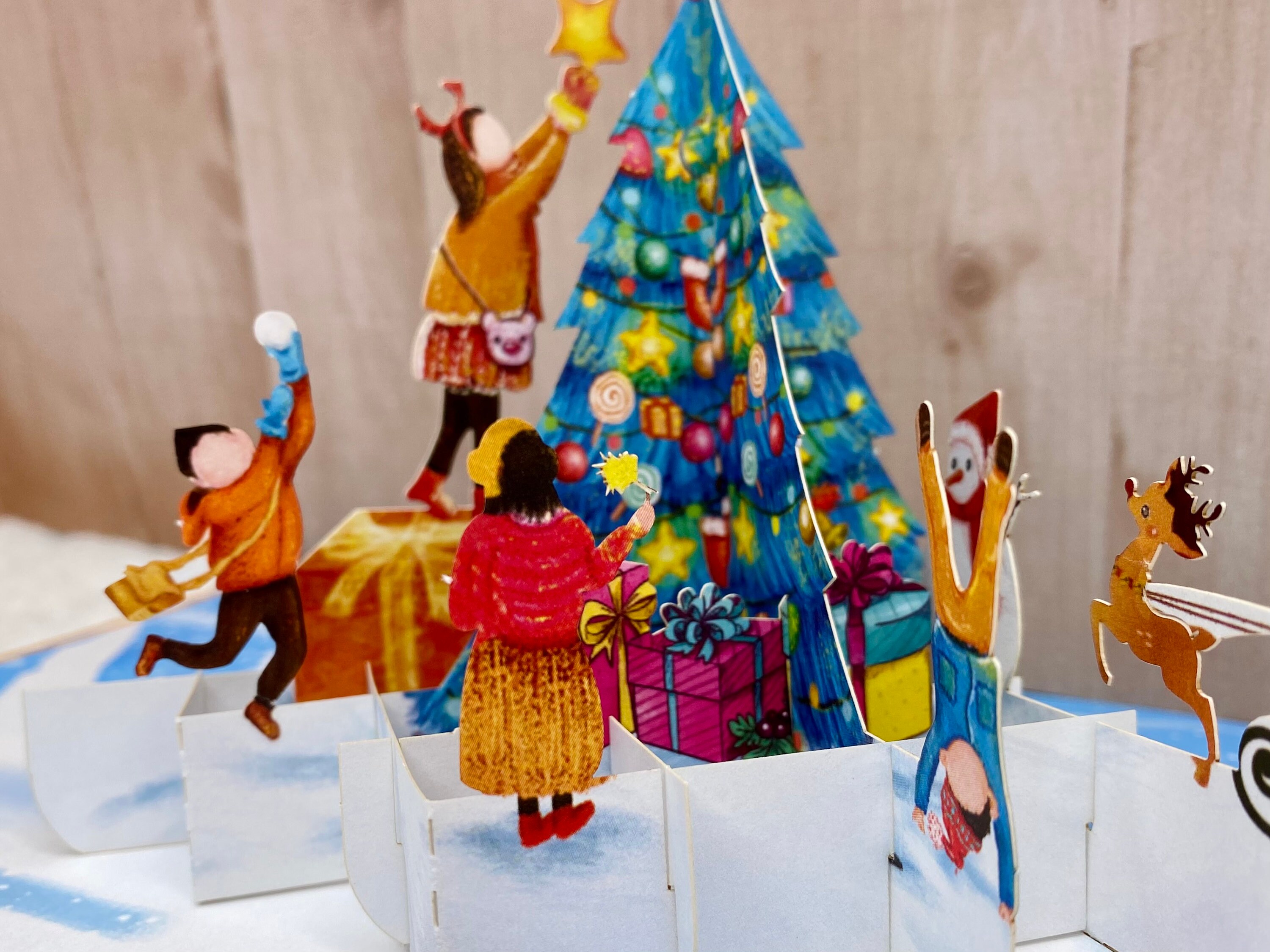 Christmas Fun 3D Pop up Card 3D Christmas Card Watercolor - Etsy