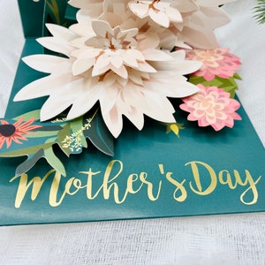 Flower Card, Pop up Card, 3D Card, Greeting Card, Mothers Day Card ...