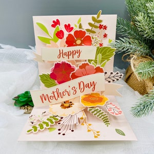 Bouquet for Mom, Flower Card, Pop up Card, 3D Card, Greeting Card ...
