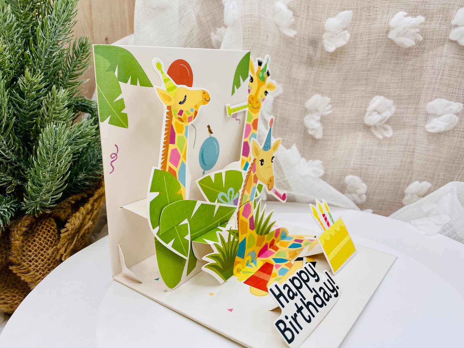 Giraffes Pop up Birthday Cards, Pop up Birthday Card, 3D Birthday Card ...