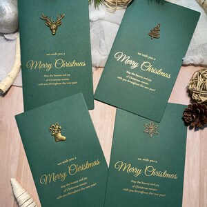 Metal Decoration Christmas Card, Merry Christmas Card, Holiday Card ...