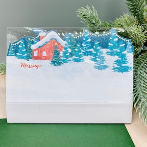 Snowy Christmas, 3D Pop up Christmas Card, Gold Foil Card, Merry ...