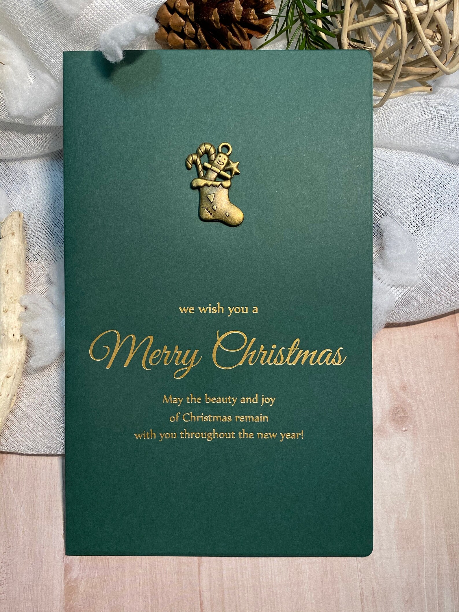 Metal Decoration Christmas Card, Merry Christmas Card, Holiday Card ...