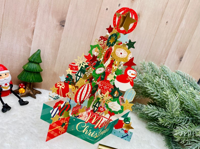 Pop up Christmas Tree Card 3D Pop up Christmas Card Laser | Etsy
