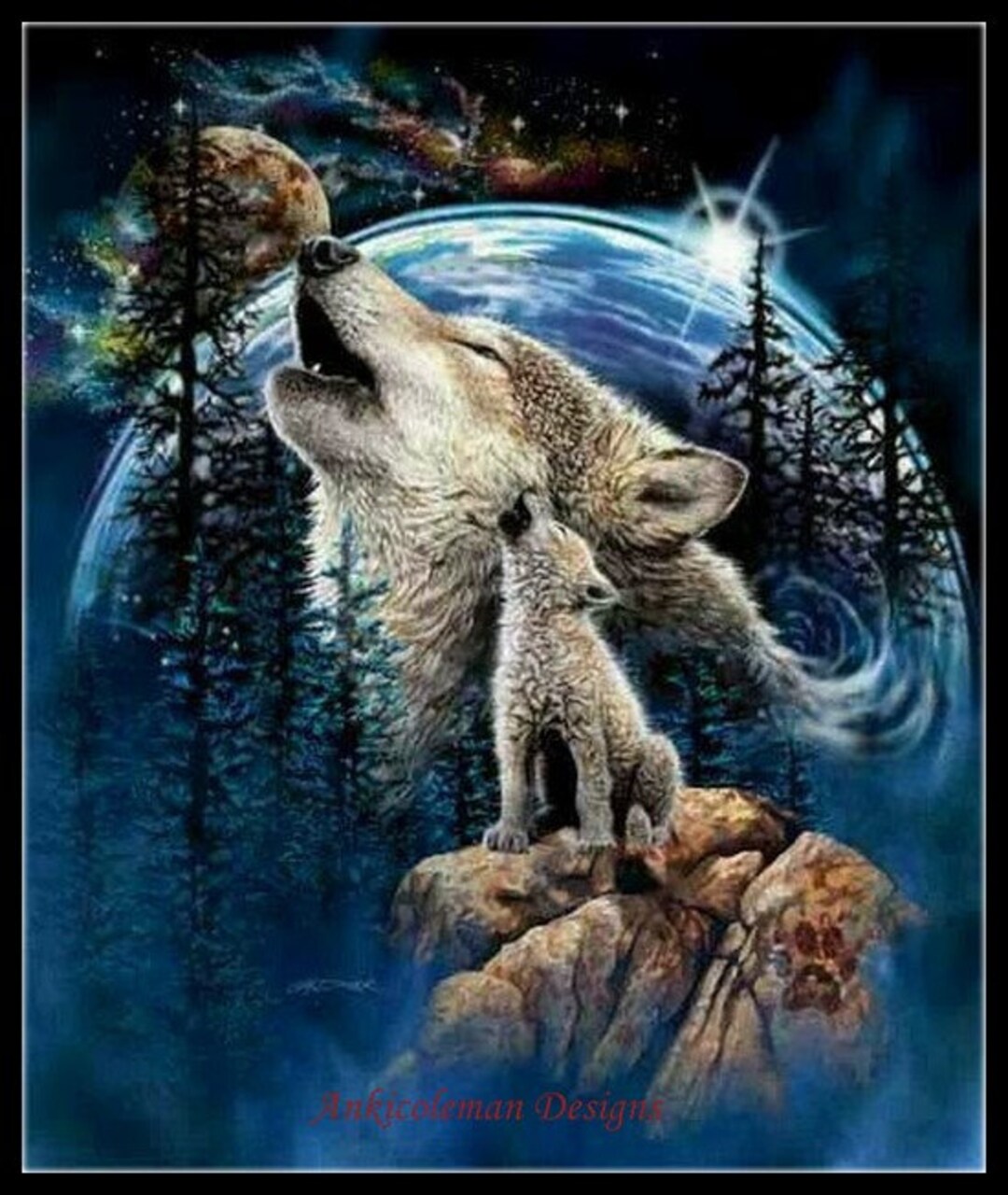 CA168200001 - Harmony of Wolves C - Counted Cross Stitch Patterns ...