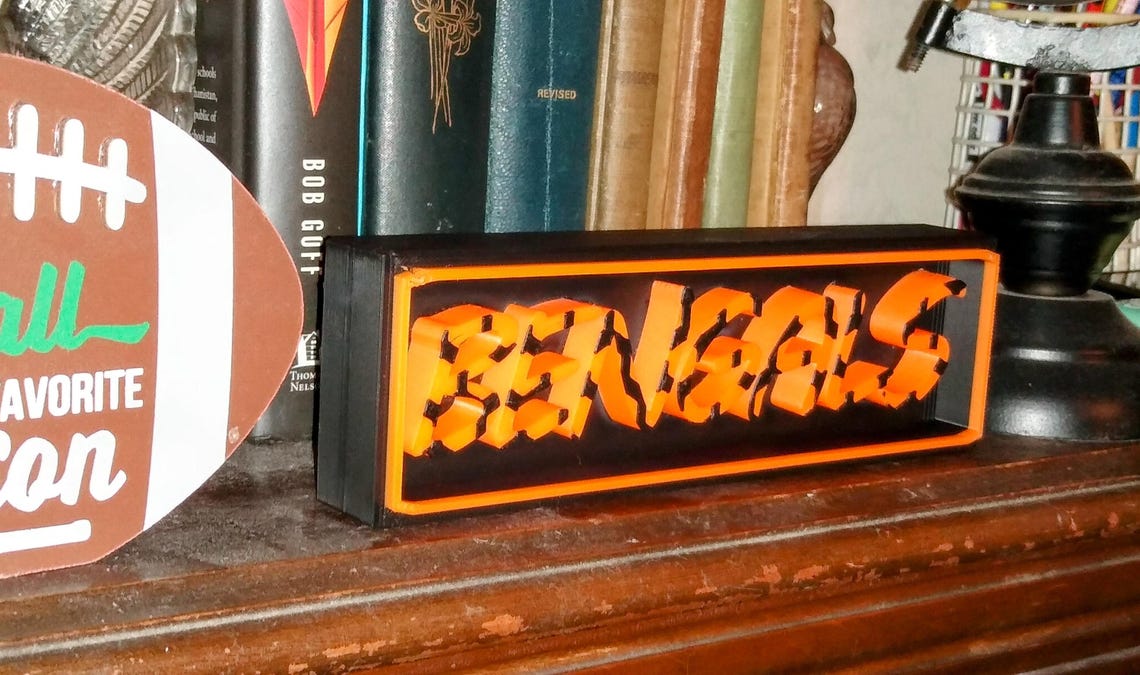 Nfl Team Signs CINCINATTI BENGALS Sign Name Plate Team Sign, Nfl Team ...
