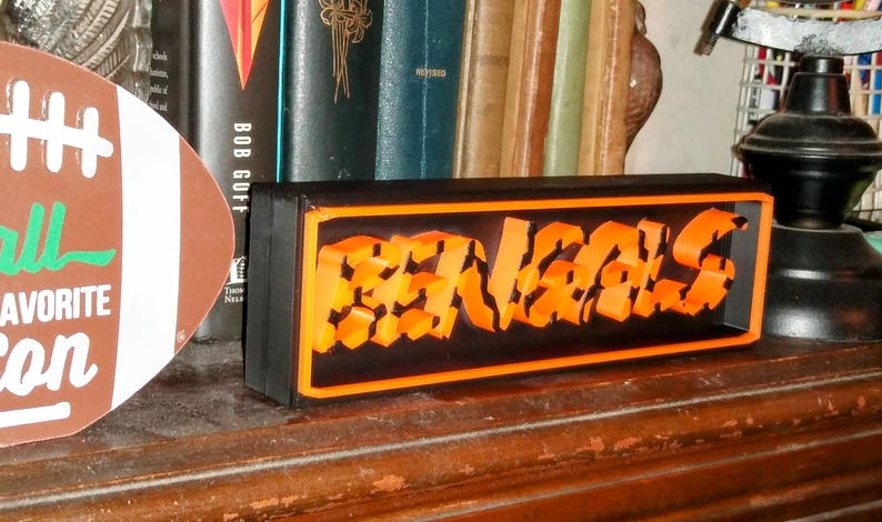 Nfl Team Signs CINCINATTI BENGALS Sign Name Plate Team Sign, Nfl Team ...