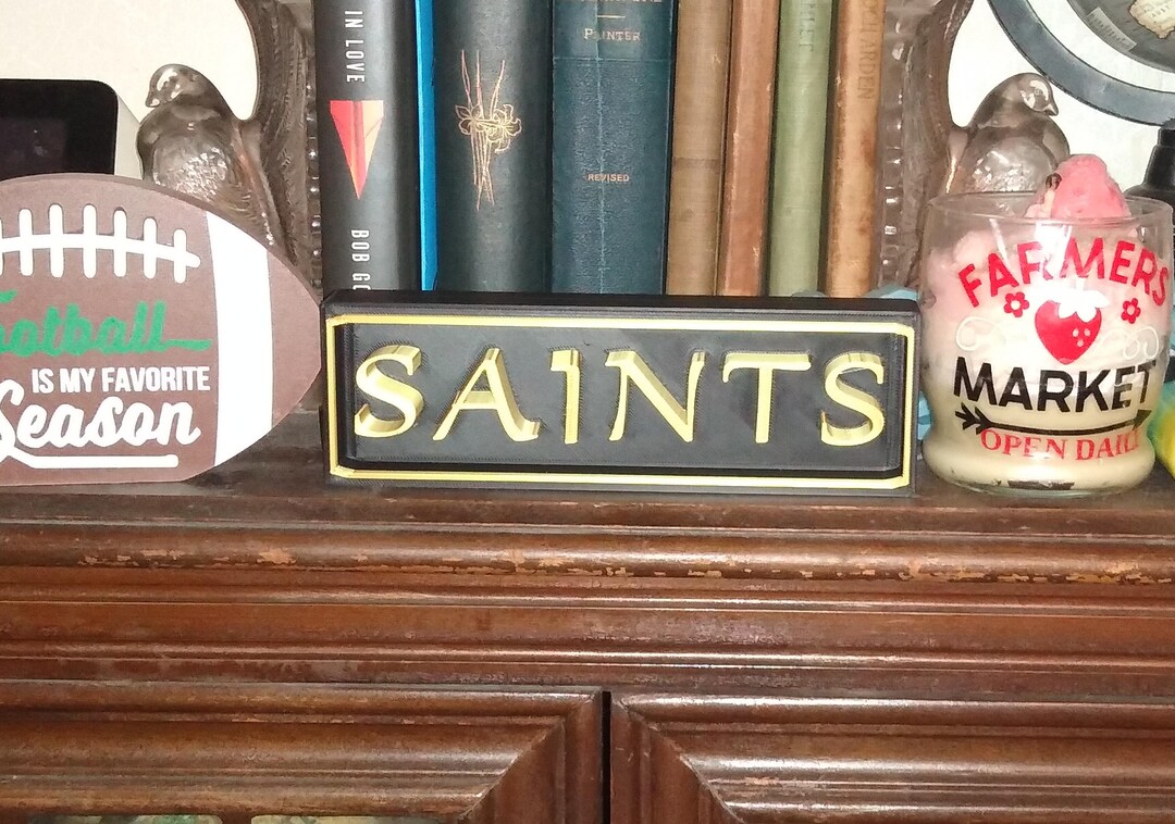 Nfl Team Signs NEW ORLEANS SAINTS Sign Name Plate Team Sign, Nfl Team ...