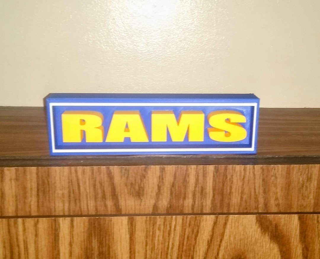 Nfl Team Signs L.A. RAMS Sign Name Plate Team Sign, Nfl Team Nameplate ...