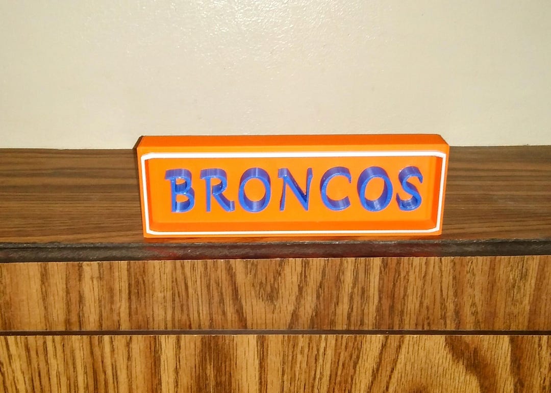 DENVER BRONCOS Name Plate Team Sign, Nfl Team Nameplate/sign, Denver ...