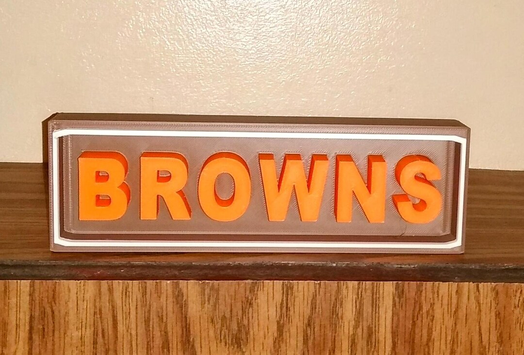 Nfl Team Signs CLEVELAND BROWNS Sign Name Plate Team Sign, Nfl Team ...