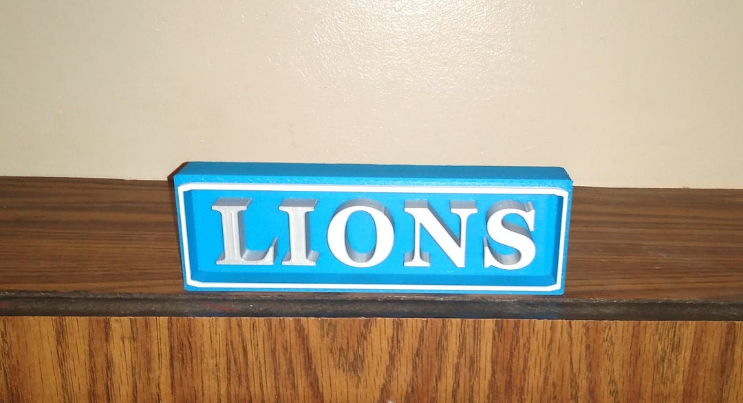 Nfl Team Signs DETROIT LIONS Sign Name Plate Nfl Team Sign , Nfl Team ...