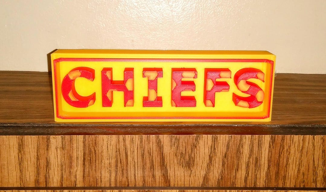 KANSAS CITY CHIEFS Name Plate Team Sign, Nfl Team Nameplate/sign ...