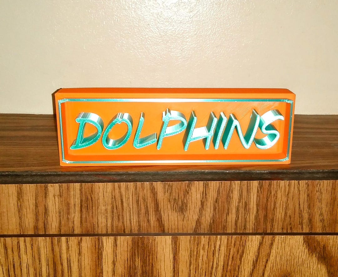 Nfl Team Signs MIAMI DOLPHINS Sign Name Plate Team Sign, NFL Team ...