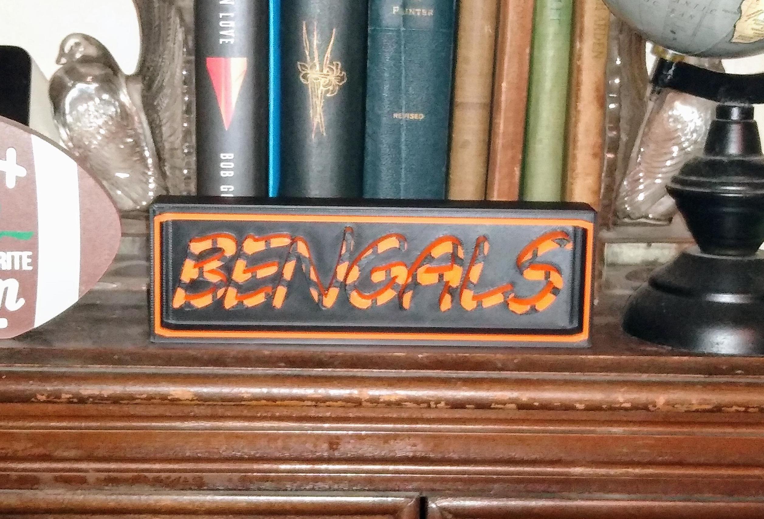 Nfl Team Signs CINCINATTI BENGALS Sign Name Plate Team Sign, Nfl Team ...