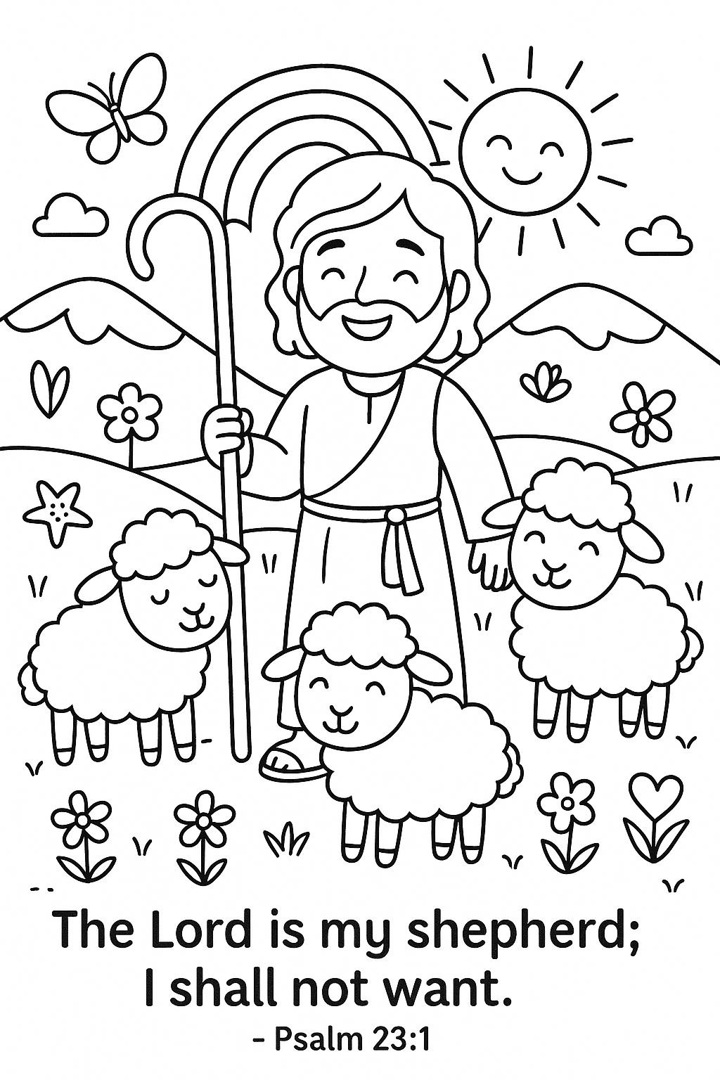 My Psalm 23 Coloring and Activity Book - Etsy