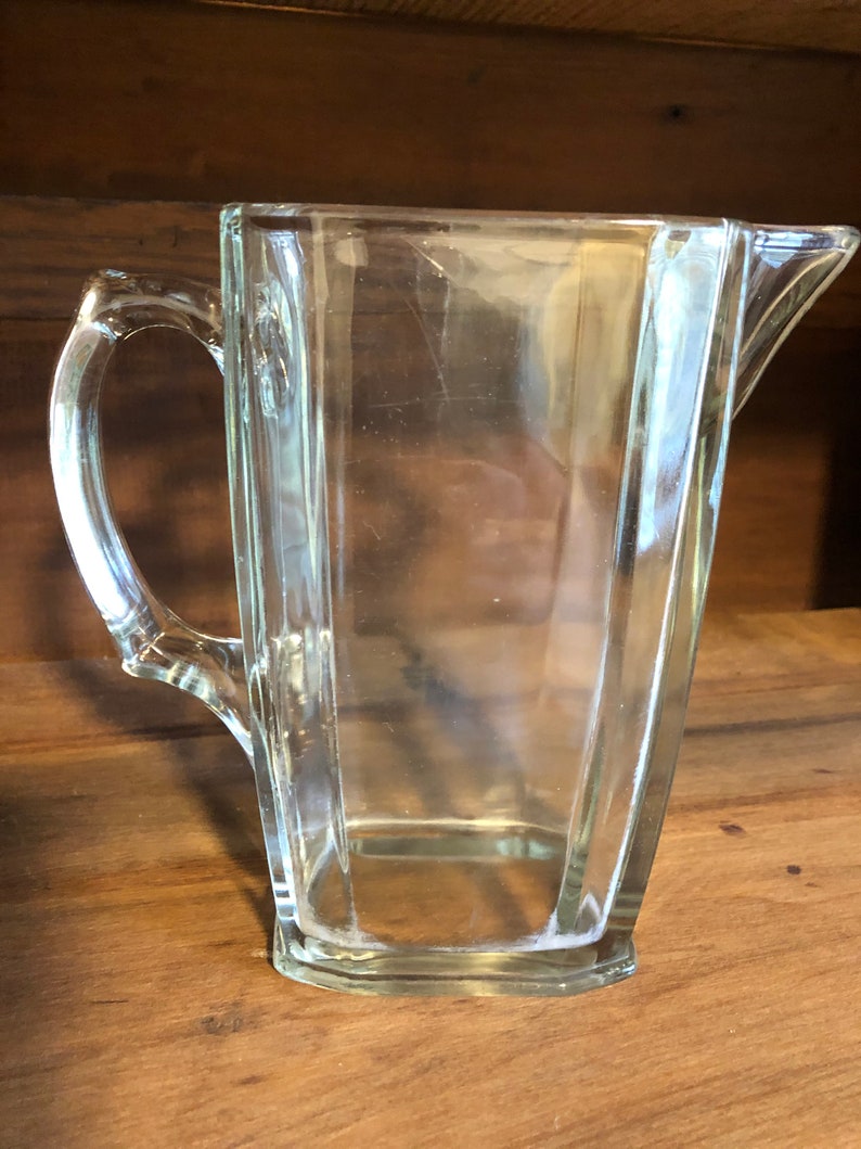 Beautiful Vintage Pressed Glass Pitcher - Etsy