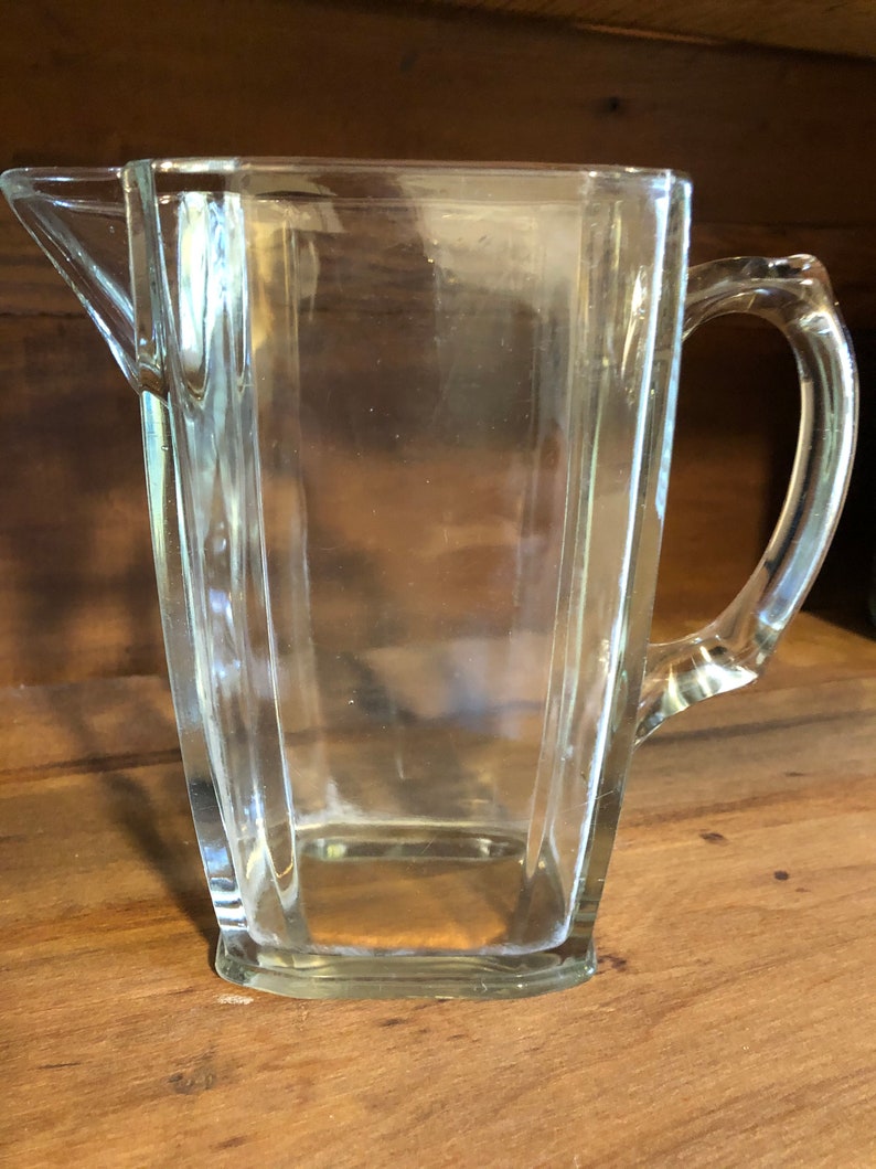 Beautiful Vintage Pressed Glass Pitcher - Etsy