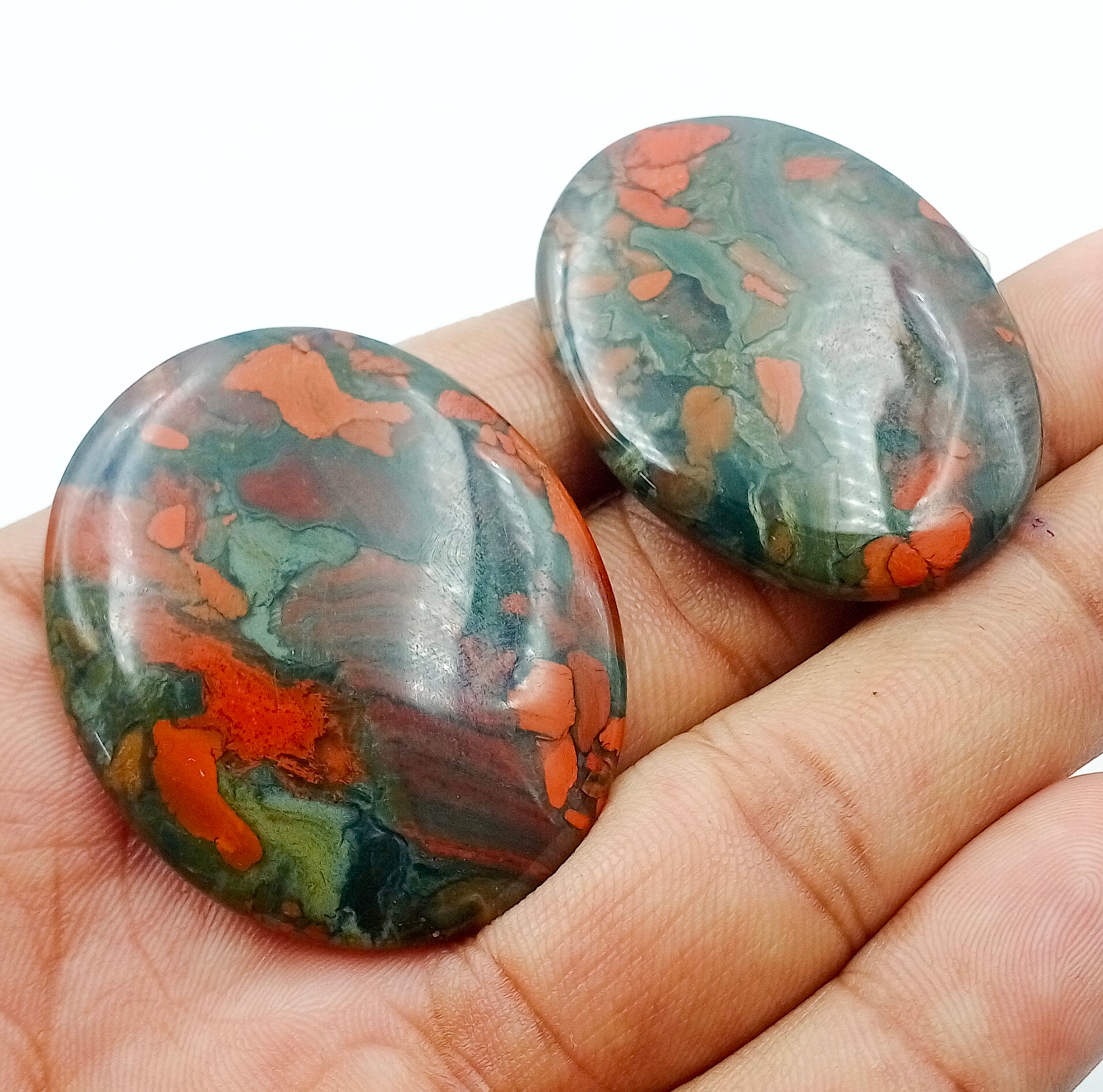 Natural Heliotrope Bloodstone Semi Precious Loose Gemstones | Etsy Natural Heliotrope Bloodstone Semi Precious Loose Gemstones | Etsy