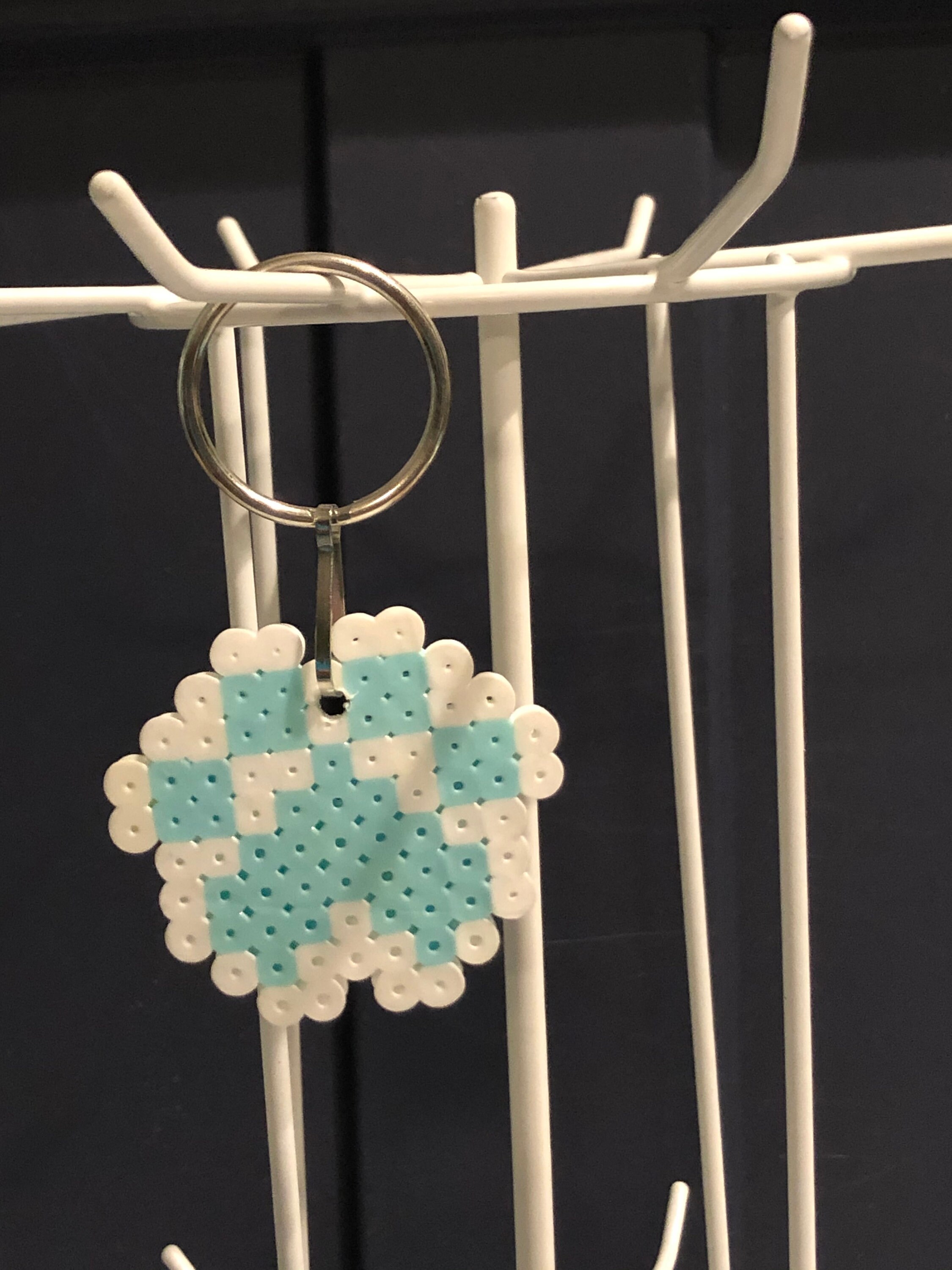 Paw Print Perler Bead Keychain | Etsy