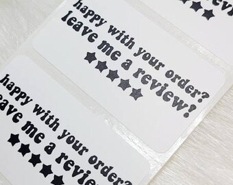 Leave a Review Stickers - Etsy