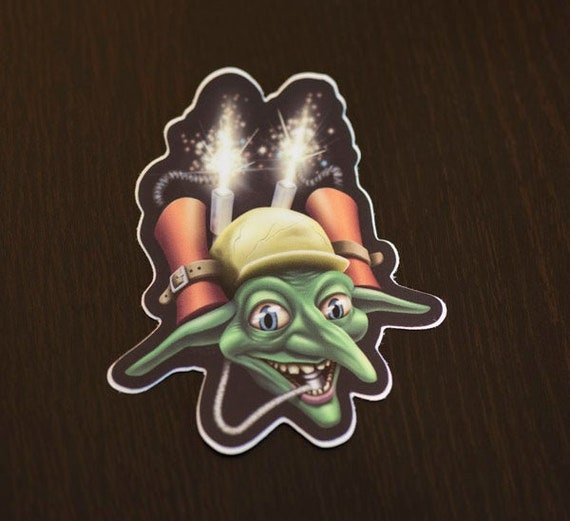 Goblin Sticker Goblin Bomber Art Dnd Fantasy | Etsy